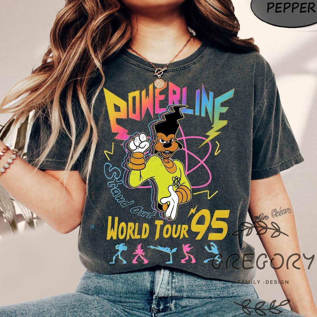 Retro Disney A Goofy Movie Powerline World Tour 95' Comfort Colors ...