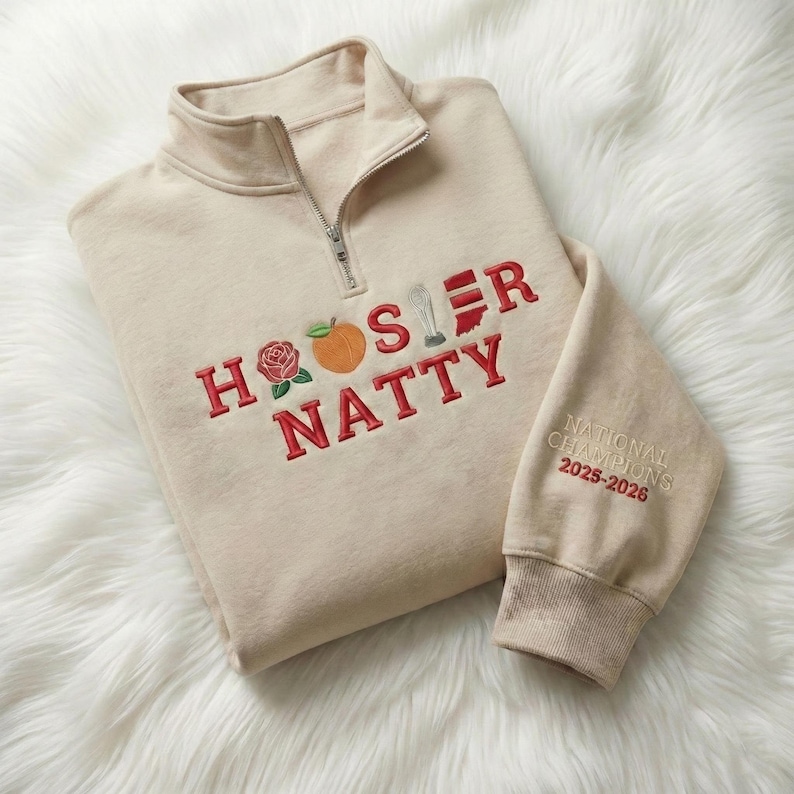 Embroidered Indiana Champions 2026 Quarter Zip Sweatshirt, Trendy ...