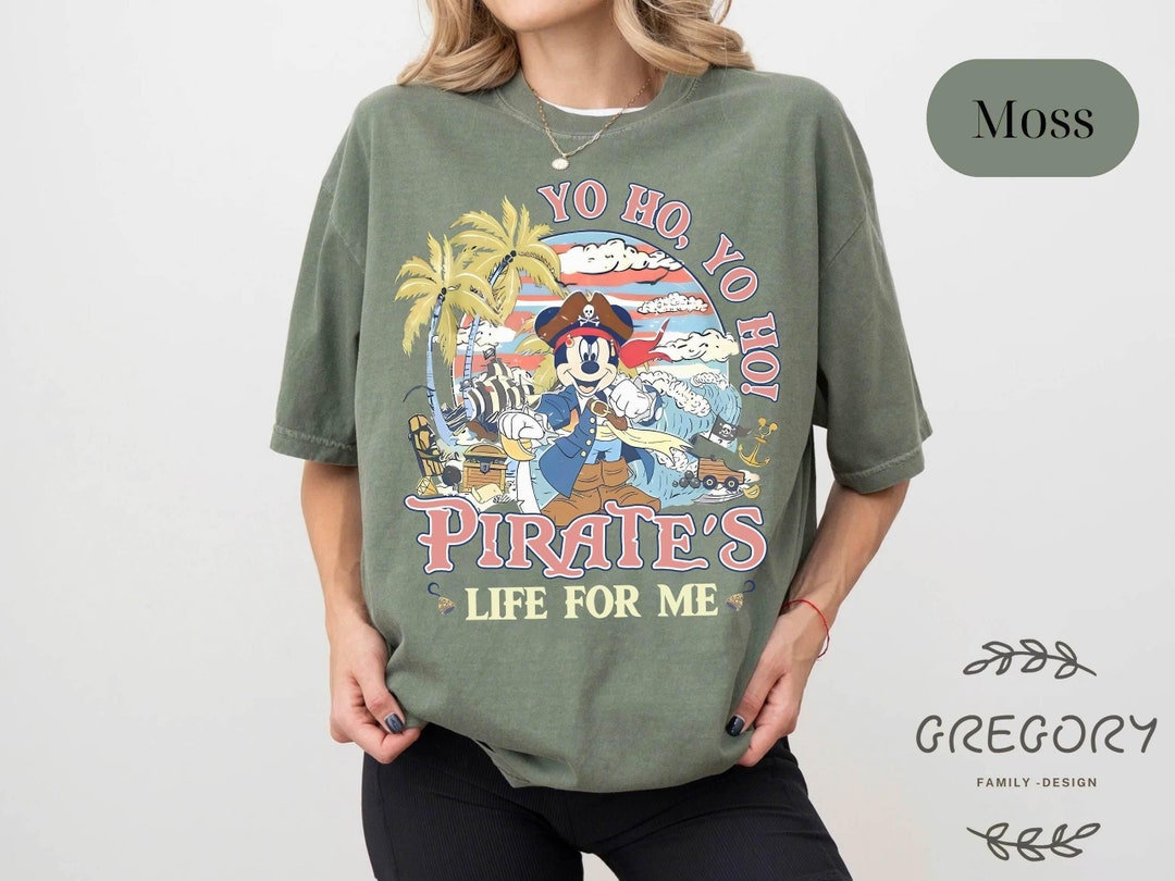 Disney Pirates Yo Ho Yo Ho A Pirate's Life for Me Comfort Colors Shirt ...