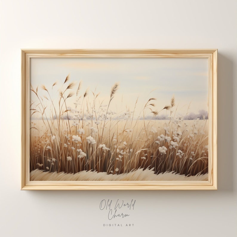 A Field of Wildflowers and Grass| Printable Art | Digital Download ...