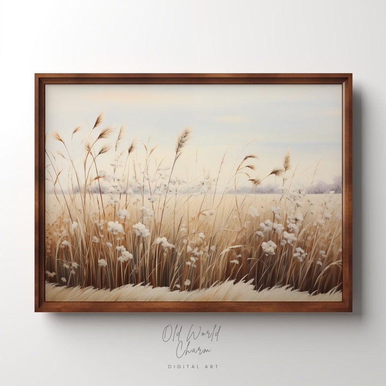 A Field of Wildflowers and Grass| Printable Art | Digital Download ...