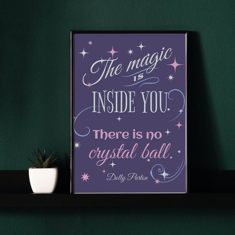 Motivational Poster: Dolly Parton - Etsy