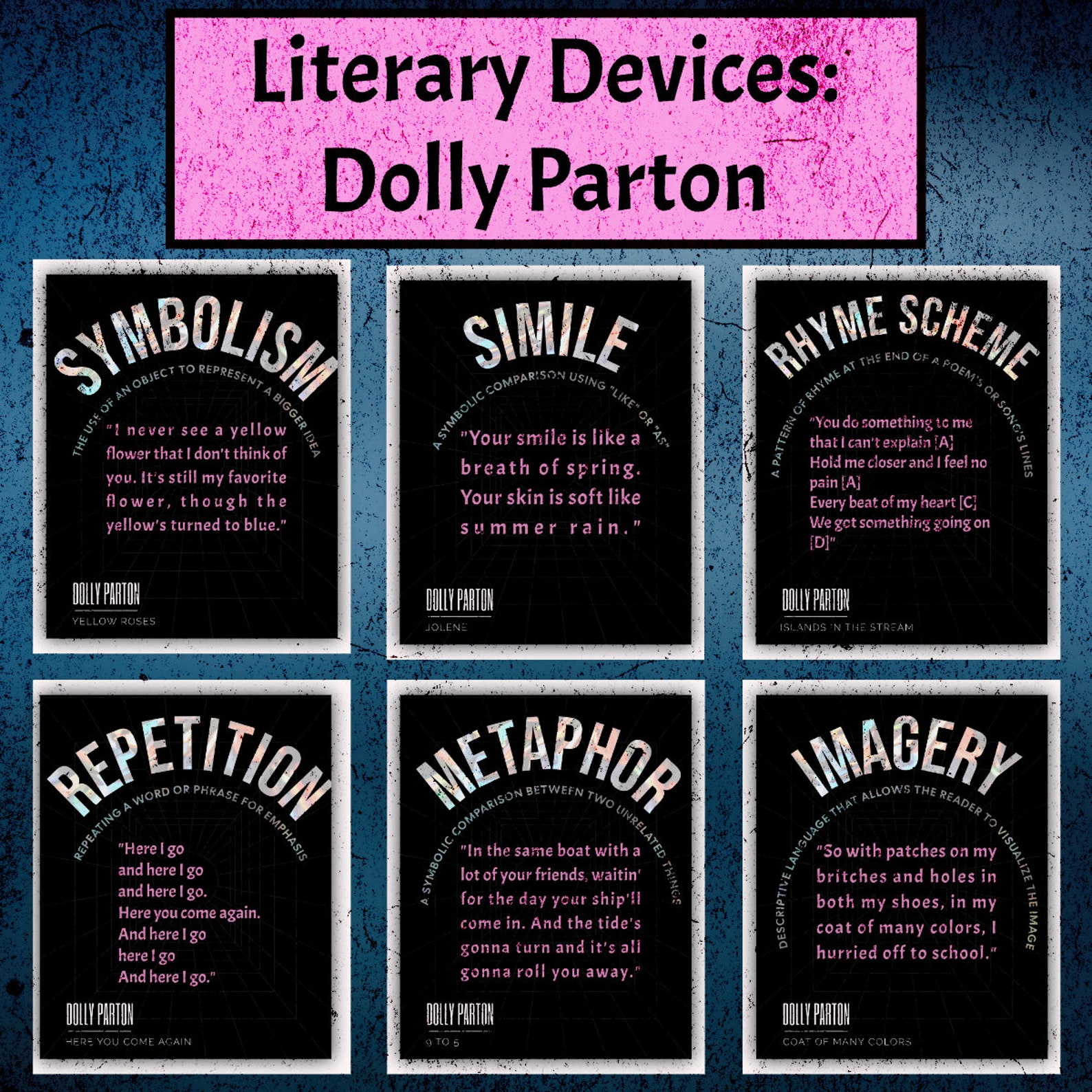 Literary Devices: Dolly Parton - Etsy