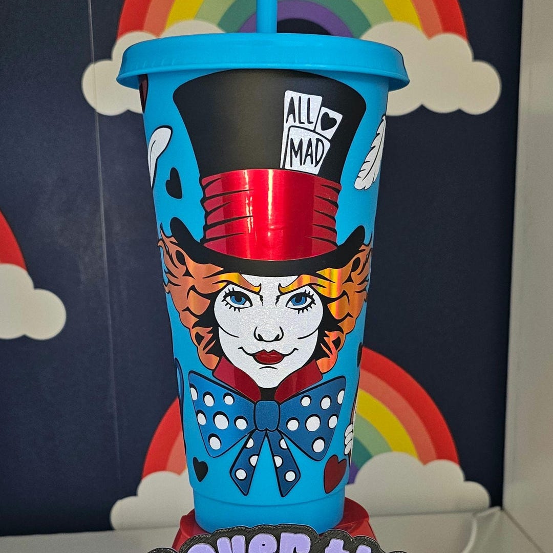 Mad Hatter Cold Cup | Alice in Wonderland Inspired | Whimsical Gift for ...