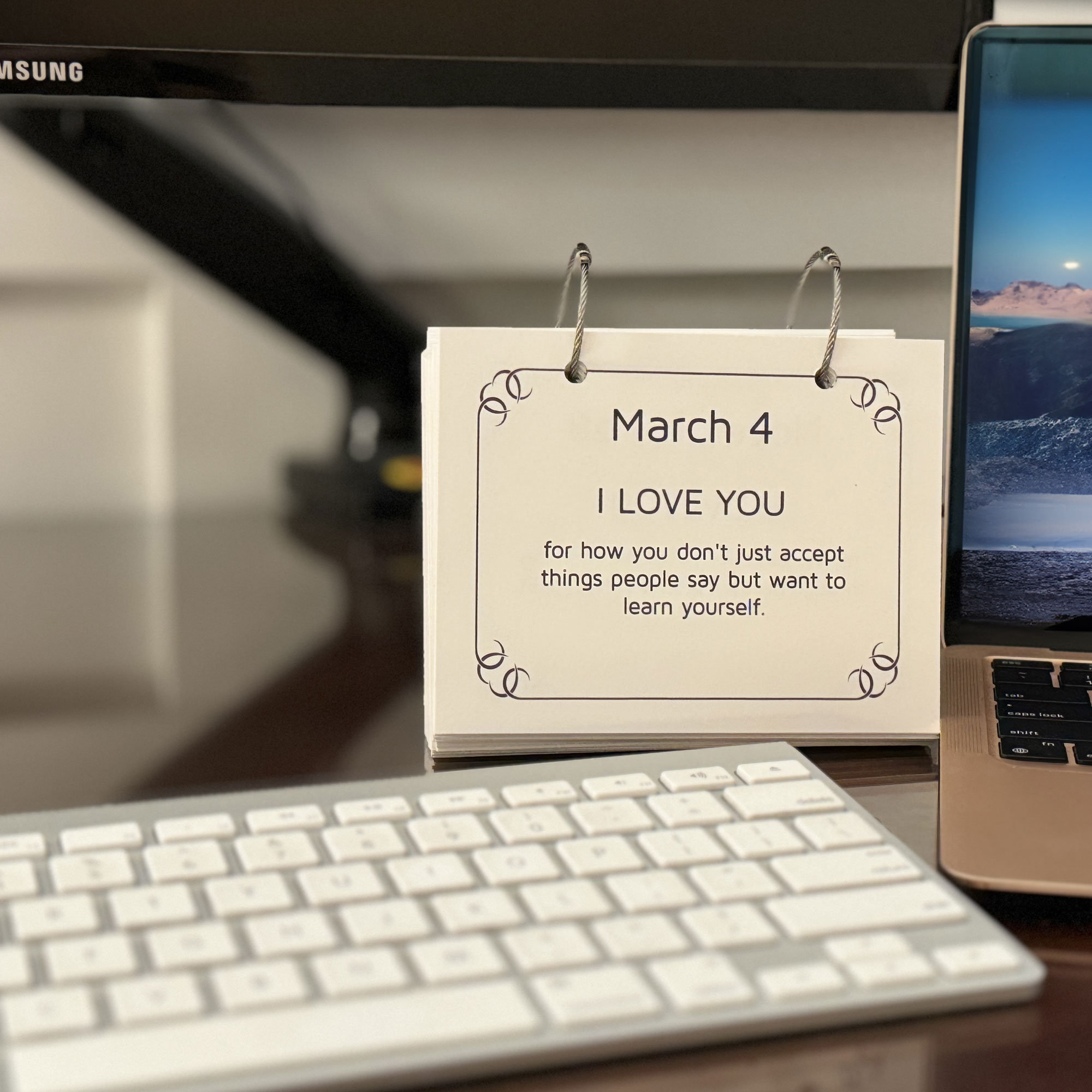 Custom I Love You Calendar - Personalized 365 Days, Desk Calendar ...