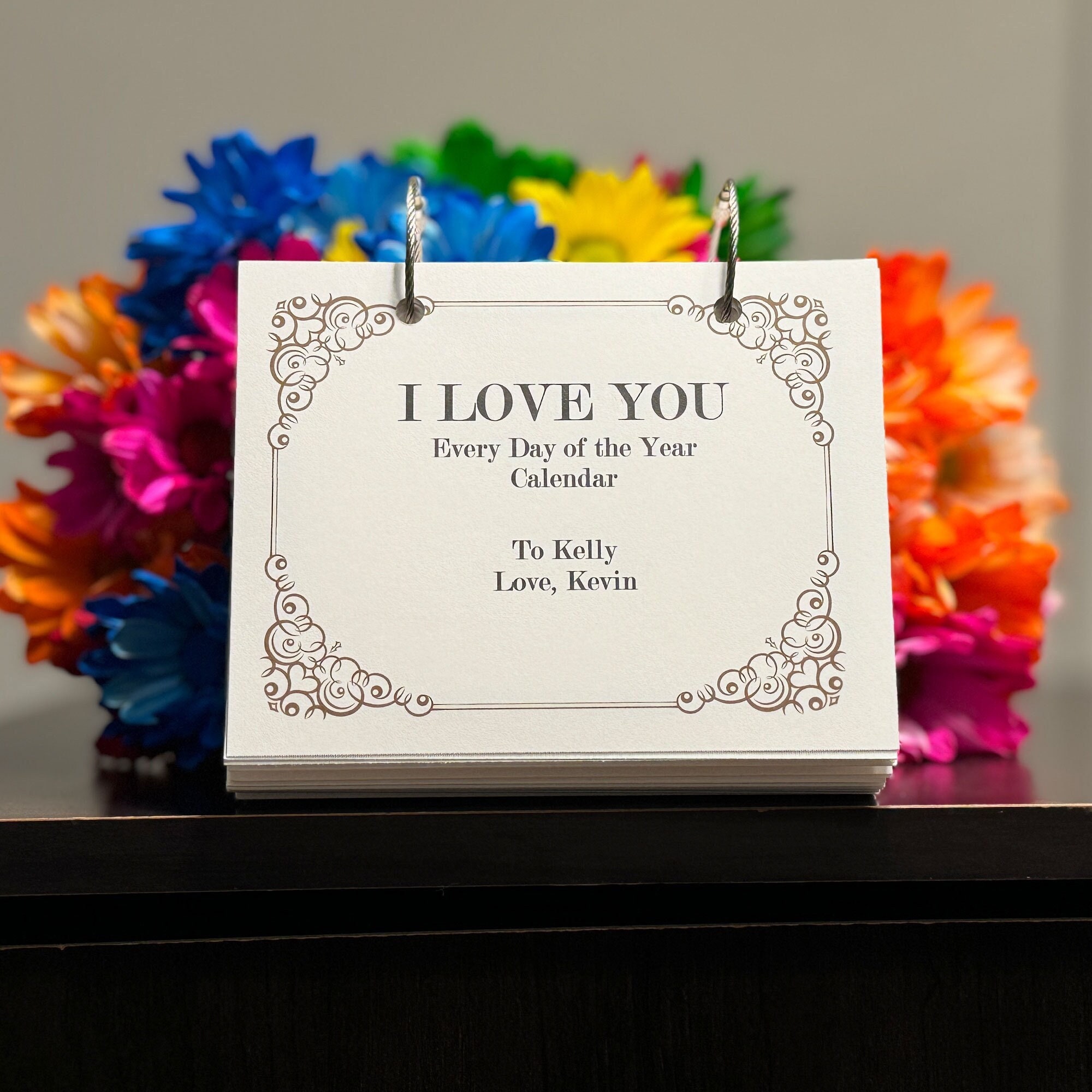 Custom I Love You Calendar - Personalized 365 Days, Desk Calendar ...