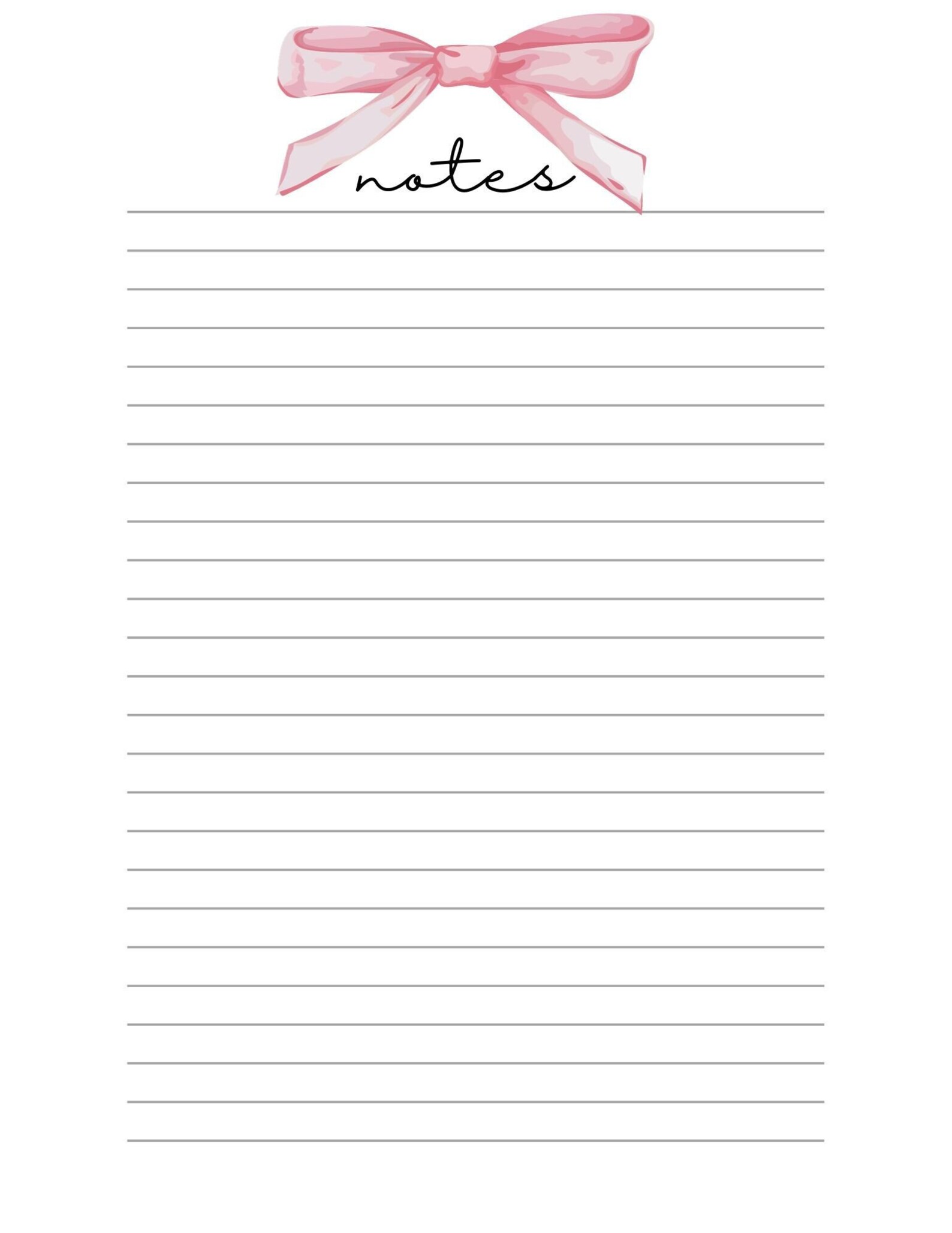 Pink Vintage Bow Notepad - Etsy