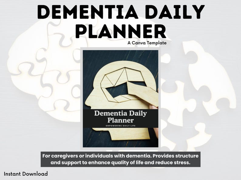 Dementia Daily Planner | Caregiver Resource | Senior Care Plan ...
