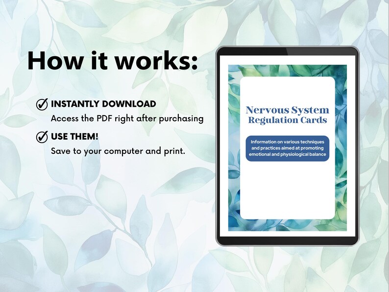 30 Nervous System Regulation Cards | Emotional Communication | Done for ...