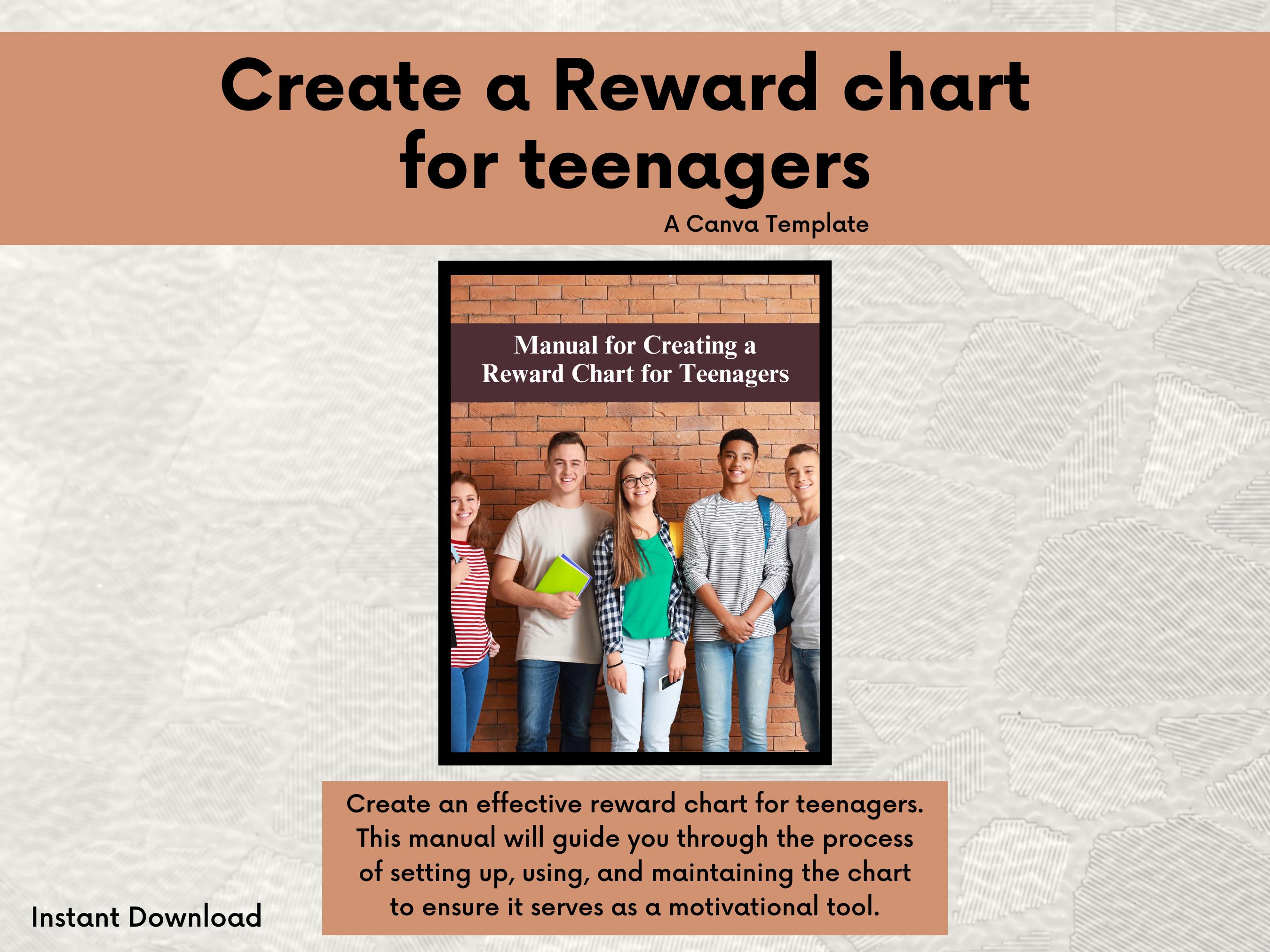 Manual for Creating Reward Chart for Teenagers | Teen Motivation | Goal ...