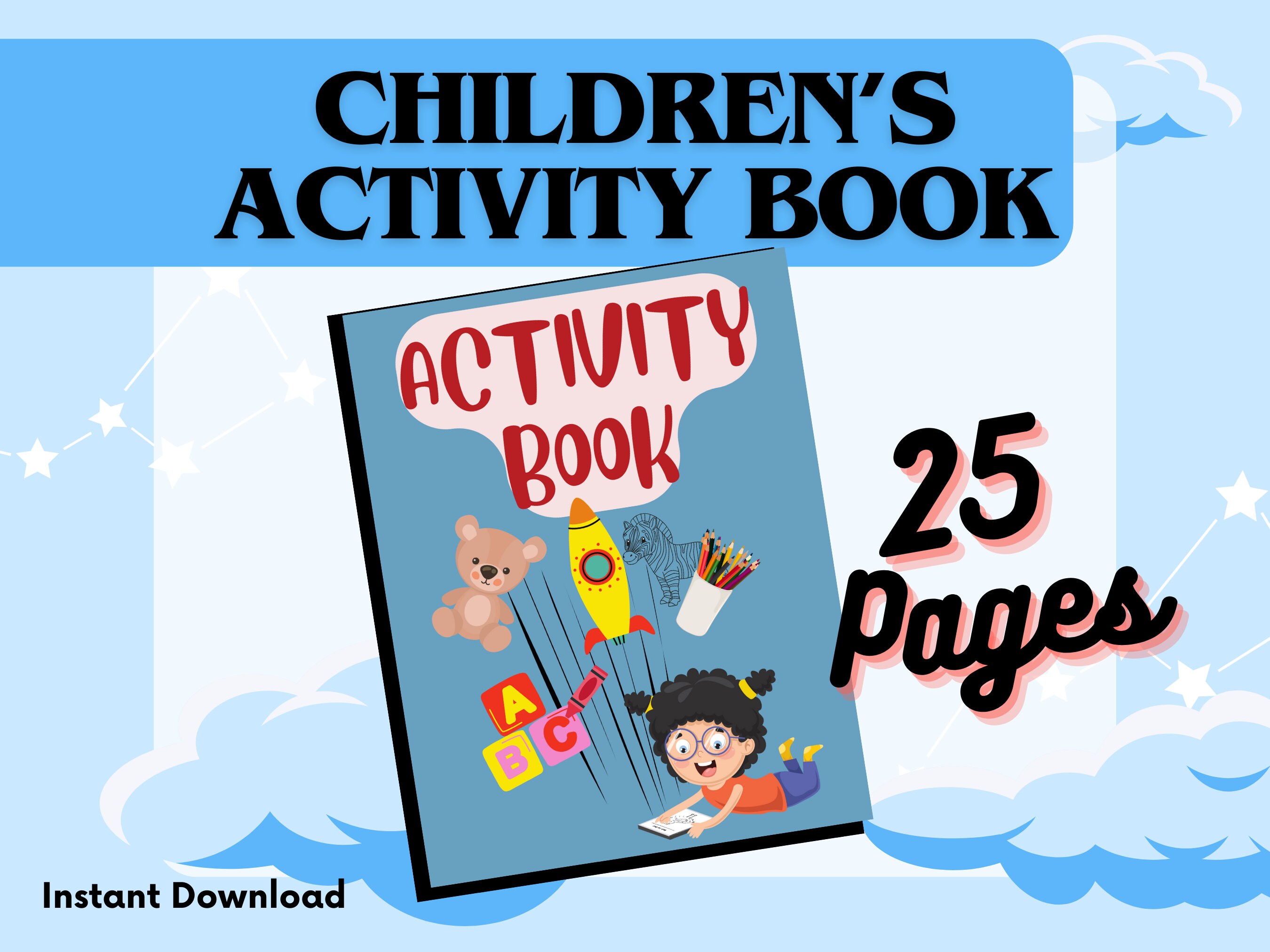 Children's Activity Book | Canva Template | Printable | Editable ...