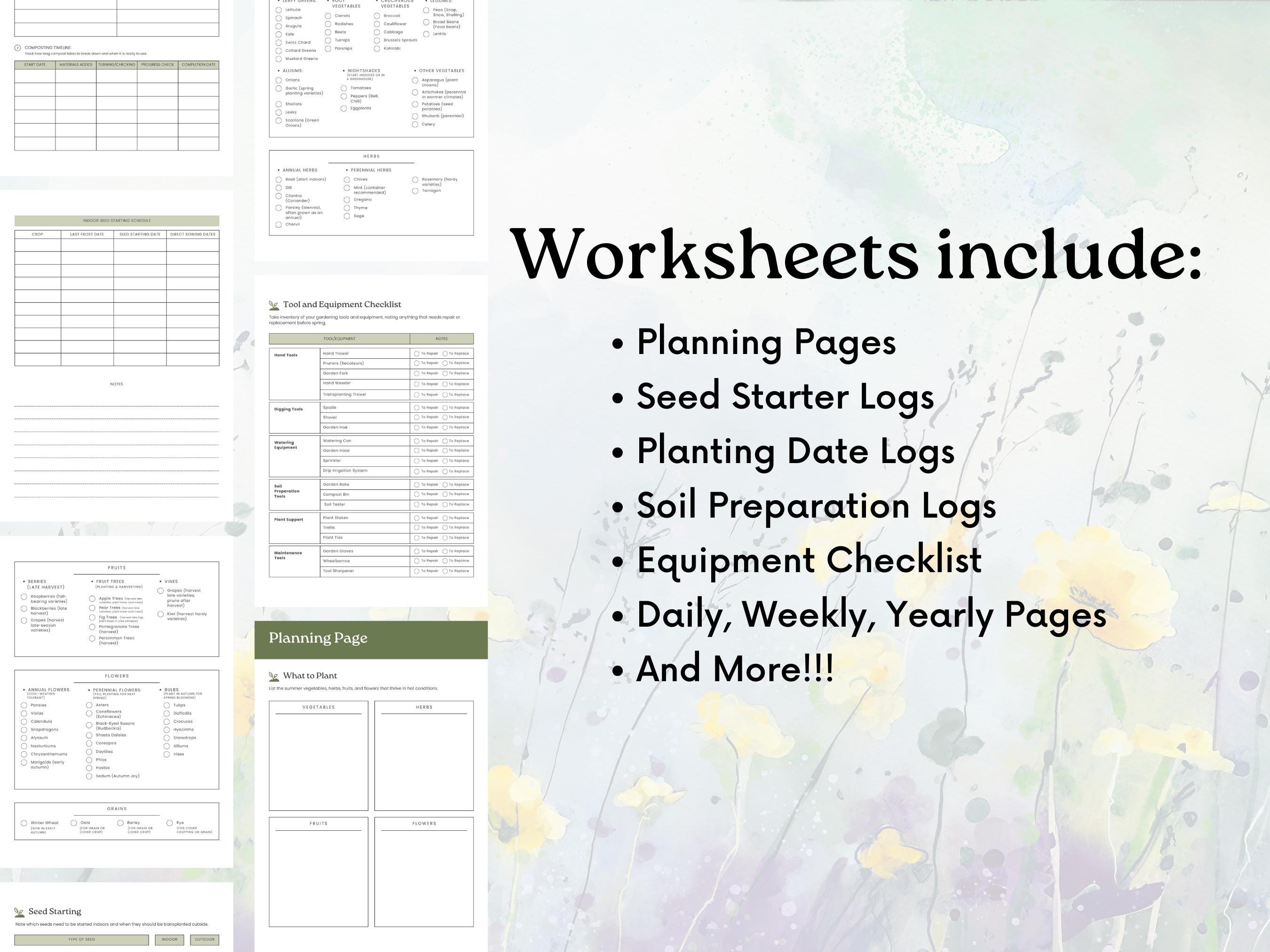 When to Plant Garden Planner | Printable Garden Journal | Home Plant ...