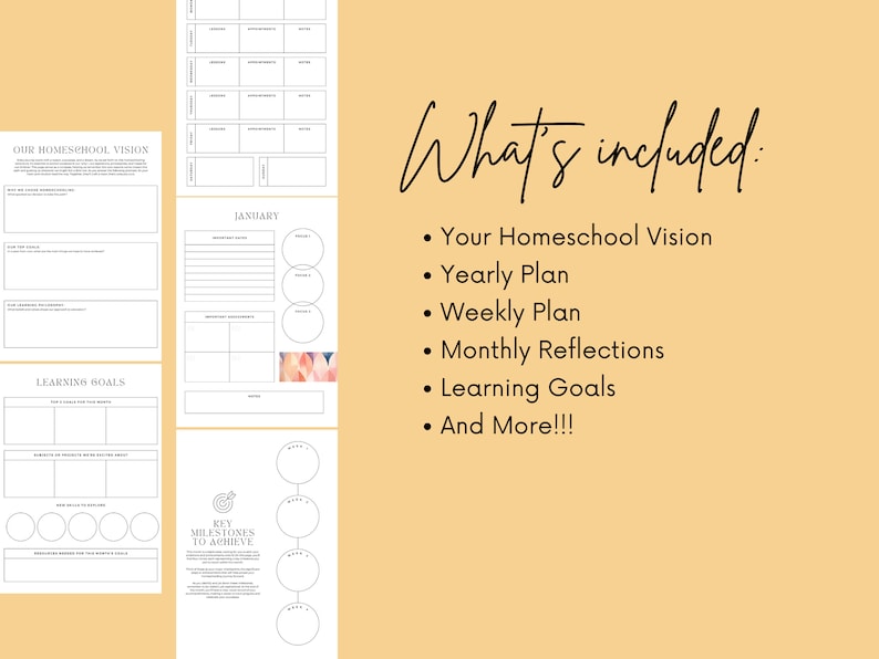 Homeschool Planner | Editable Canva Template | Education ...