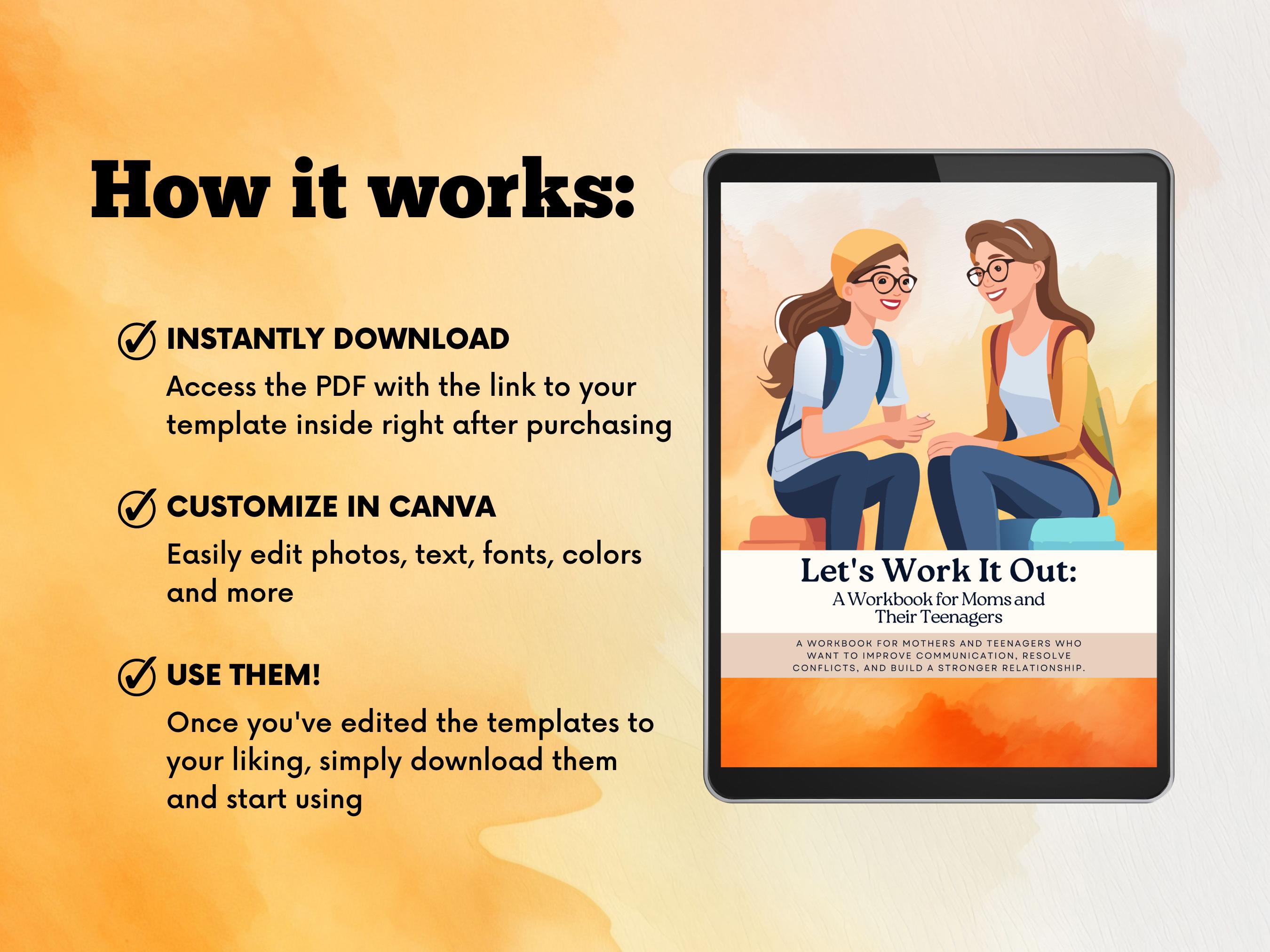 Work It Out Mother-teen Workbook | Parental Bonding | Teenager Guide ...