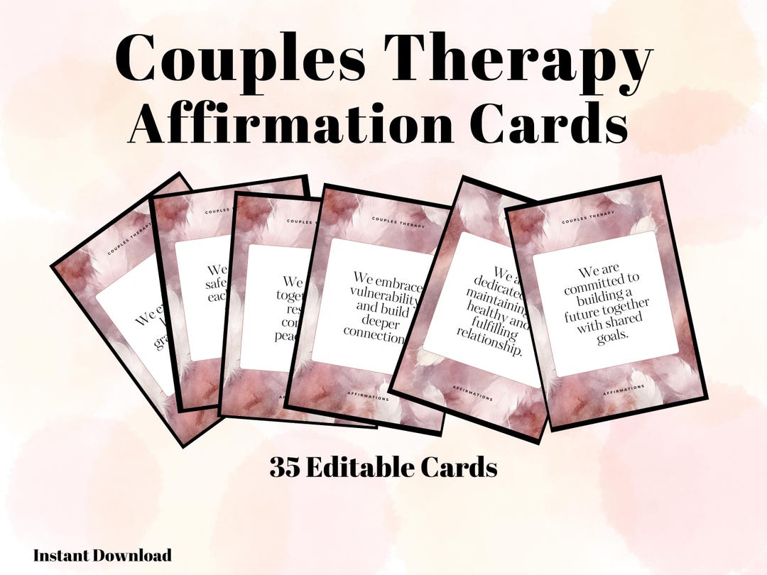 Couples Therapy Affirmation Cards | Intimacy Cards | Marriage Support ...