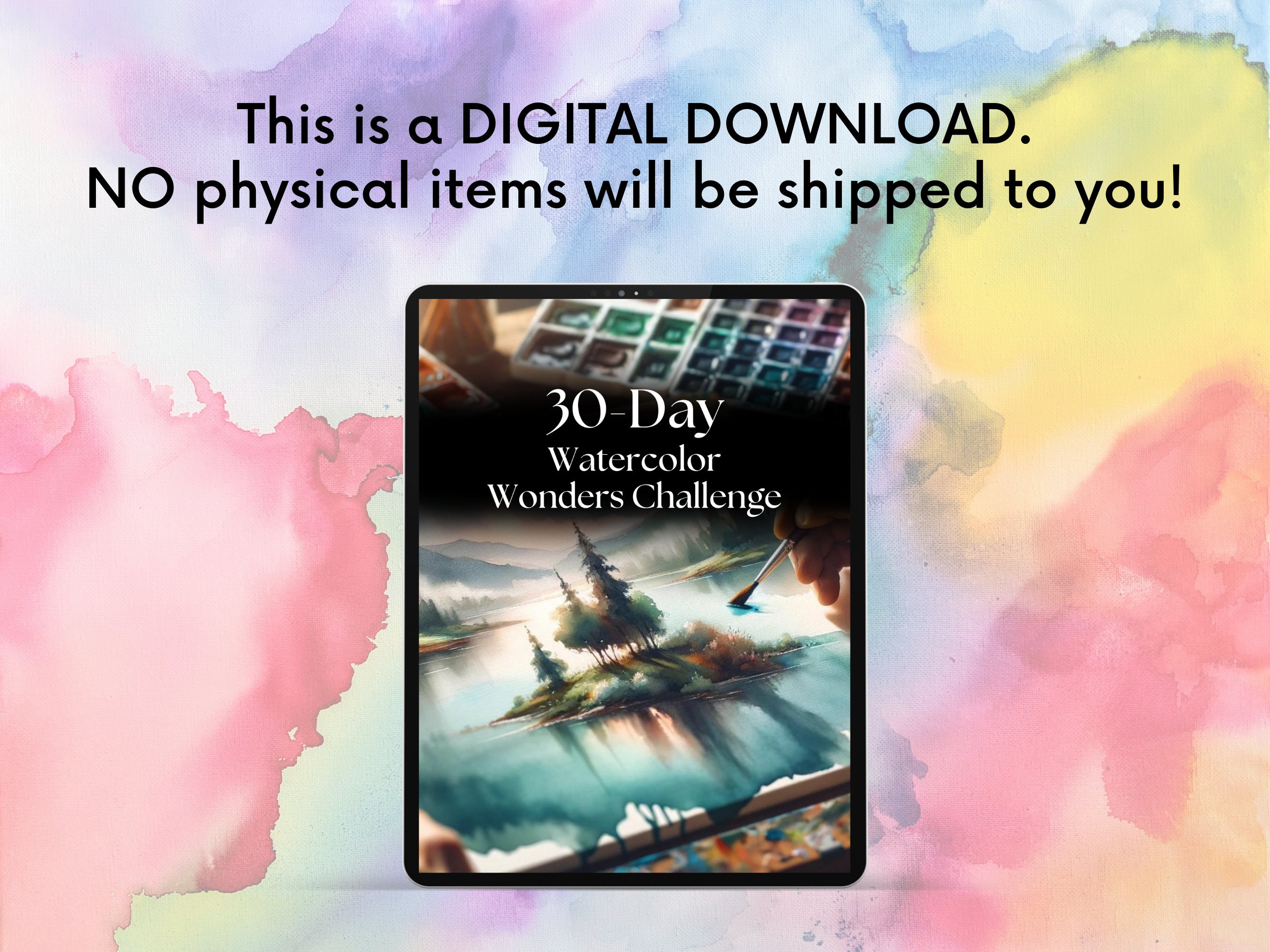 30 Day Watercolor Challenge | Instant Download | Art Prompts | Digital ...