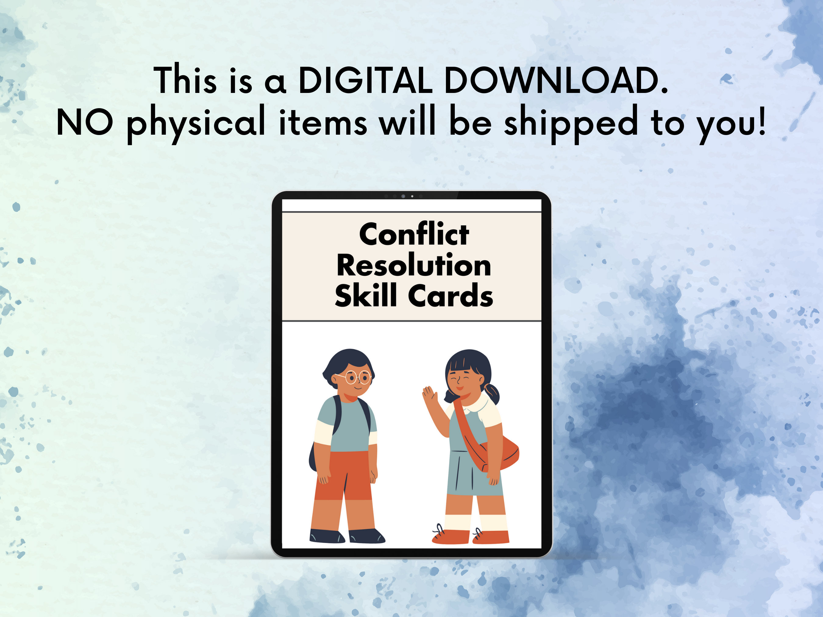 Conflict Resolution Skills Cards for Kids Template for Canva Editable ...