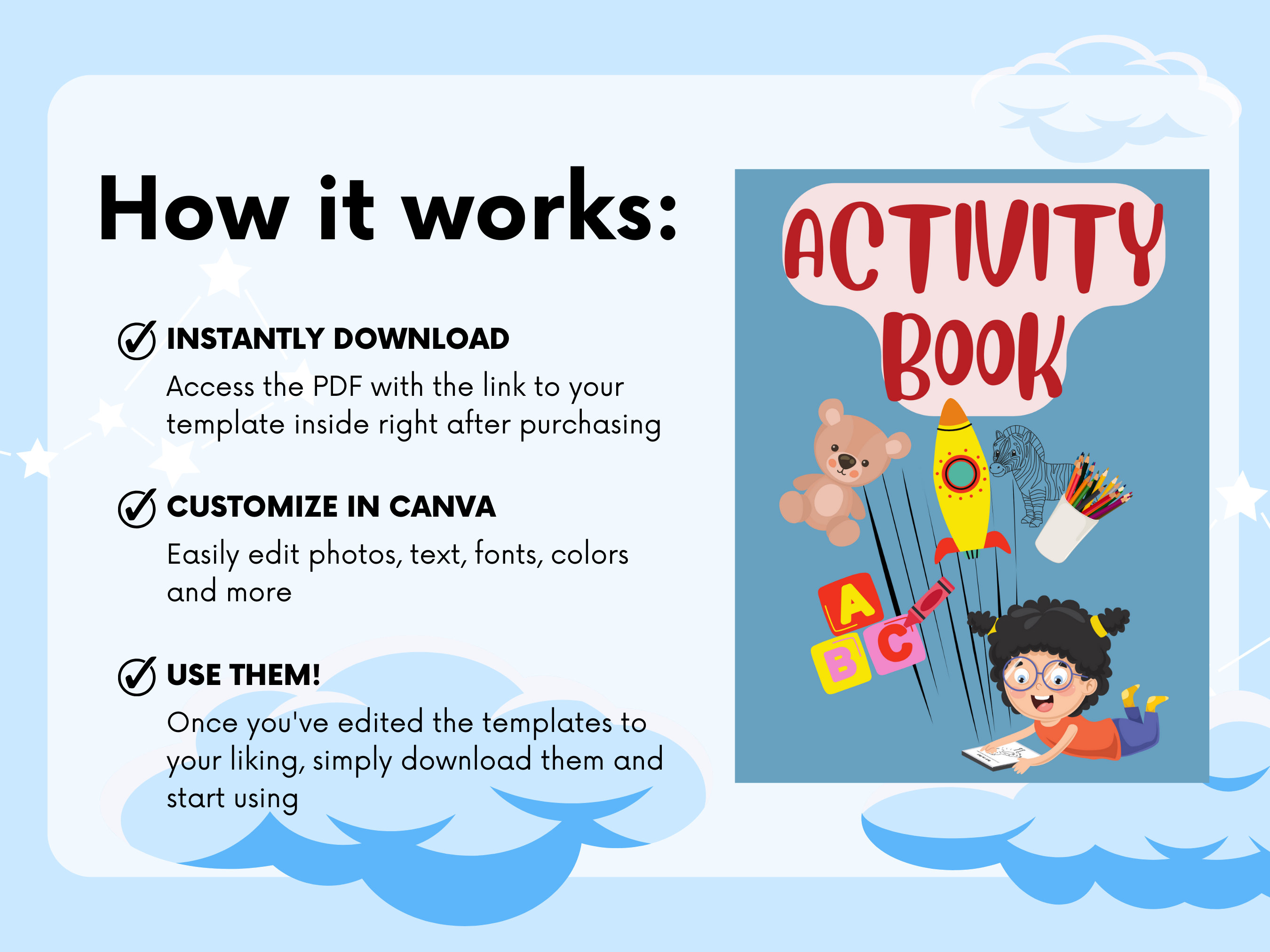 Children's Activity Book Canva Template Printable Editable Instant ...