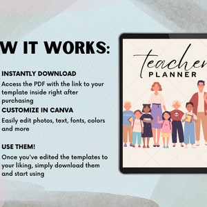 Teacher Planner | Canva Template | Lesson Plan Templates | School ...