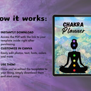 Chakra Planner Template for Canva Editable 7 Chakras System Healing ...