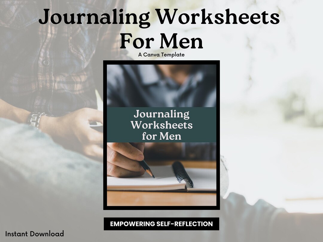 Journaling Worksheet for Men | Printable Prompts | Self-reflection ...