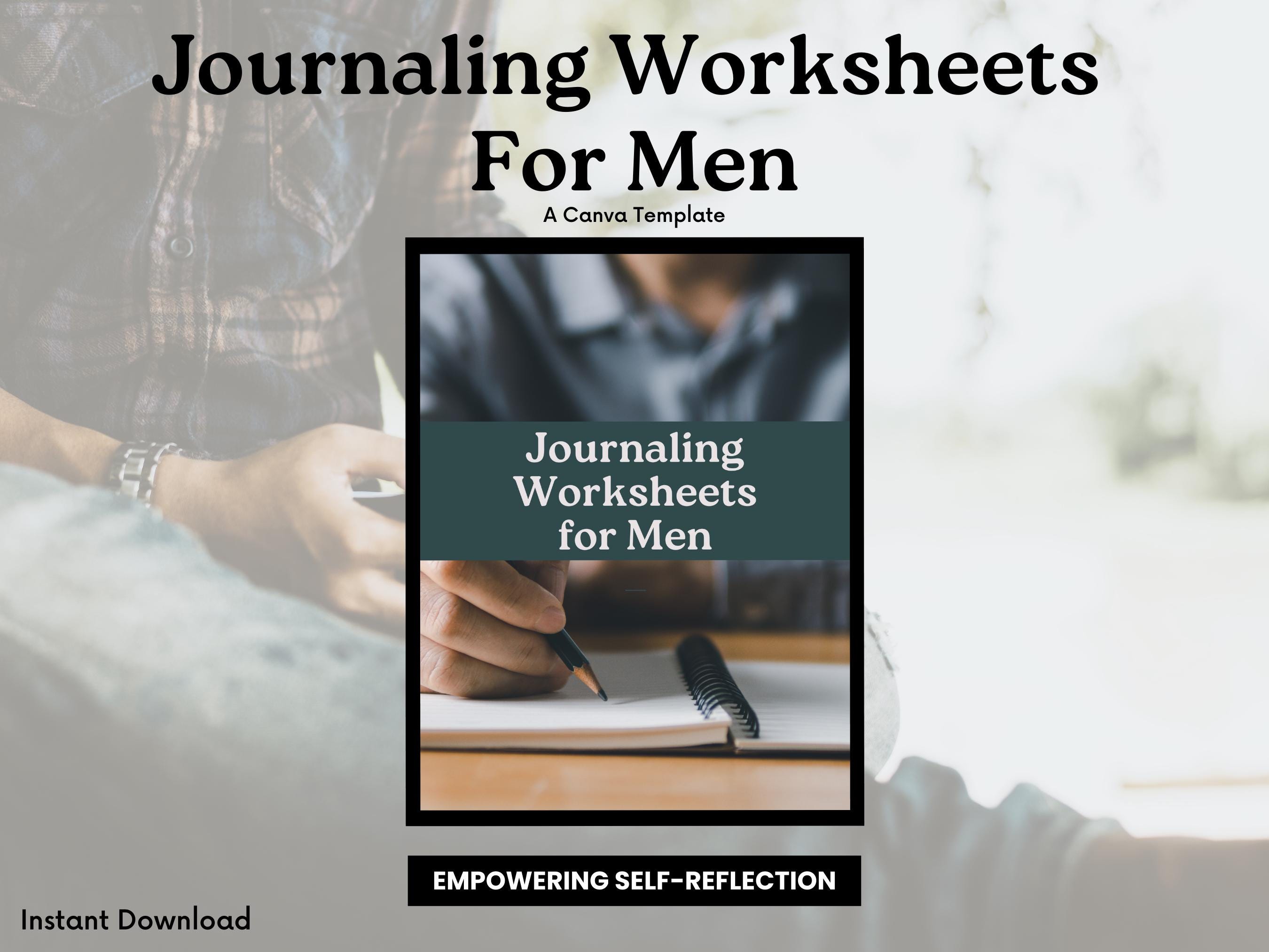 Journaling Worksheet for Men | Printable Prompts | Self-reflection ...