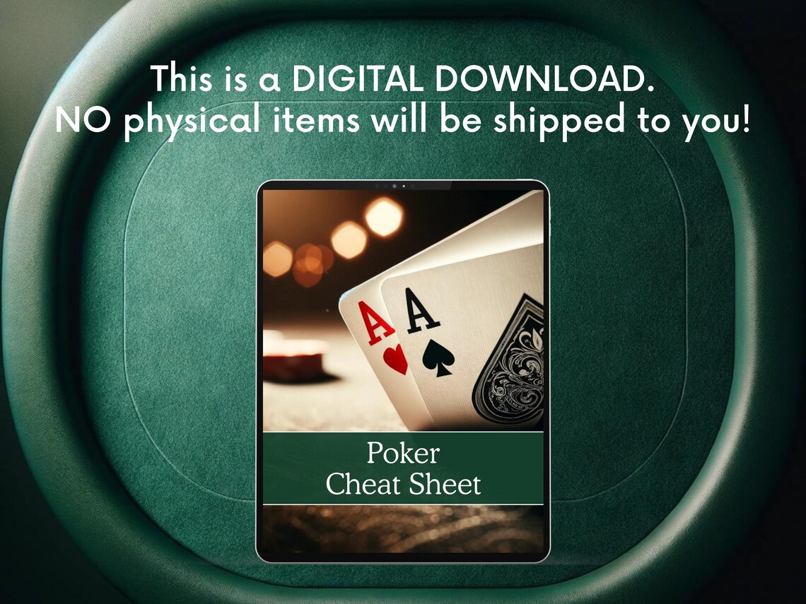 Poker Cheat Sheet | Poker Strategy & Reference Guide | Texas Hold Em ...