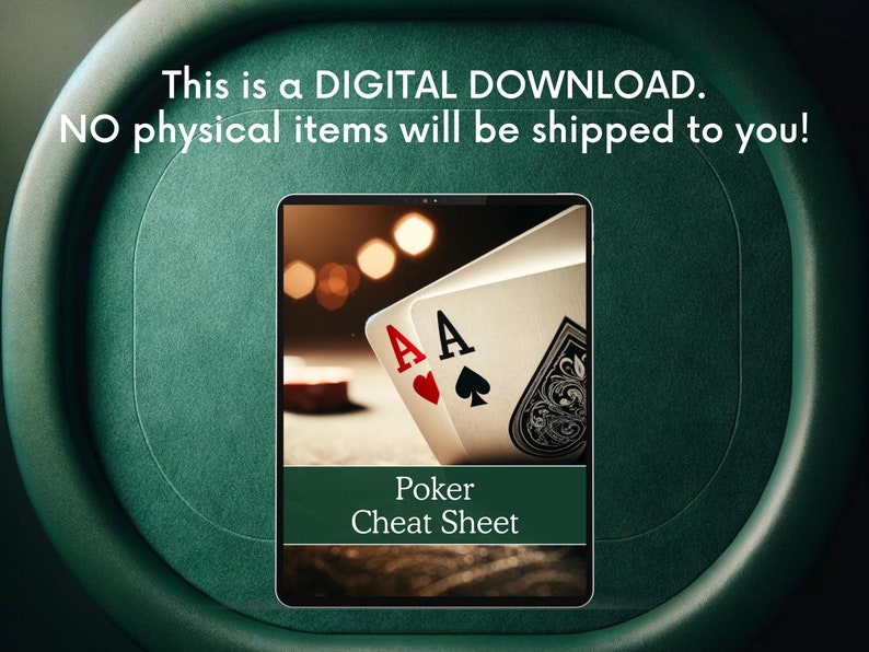 Poker Cheat Sheet | Poker Strategy & Reference Guide | Texas Hold Em ...