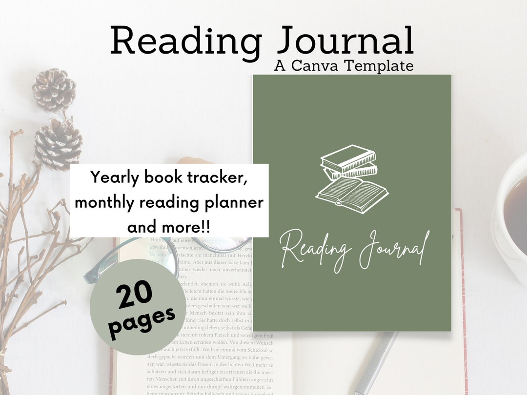 Reading Journal | Reading Planner Bundle | Editable Book Tracker ...