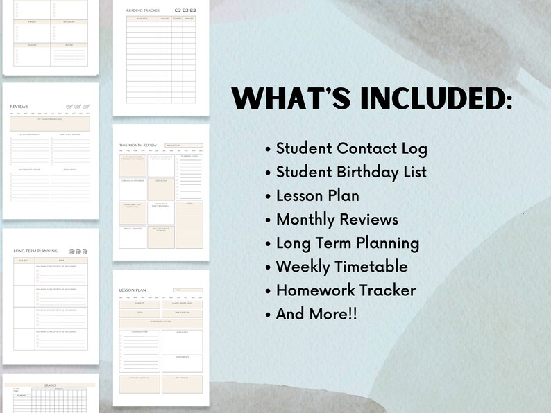 Teacher Planner | Canva Template | Lesson Plan Templates | School ...