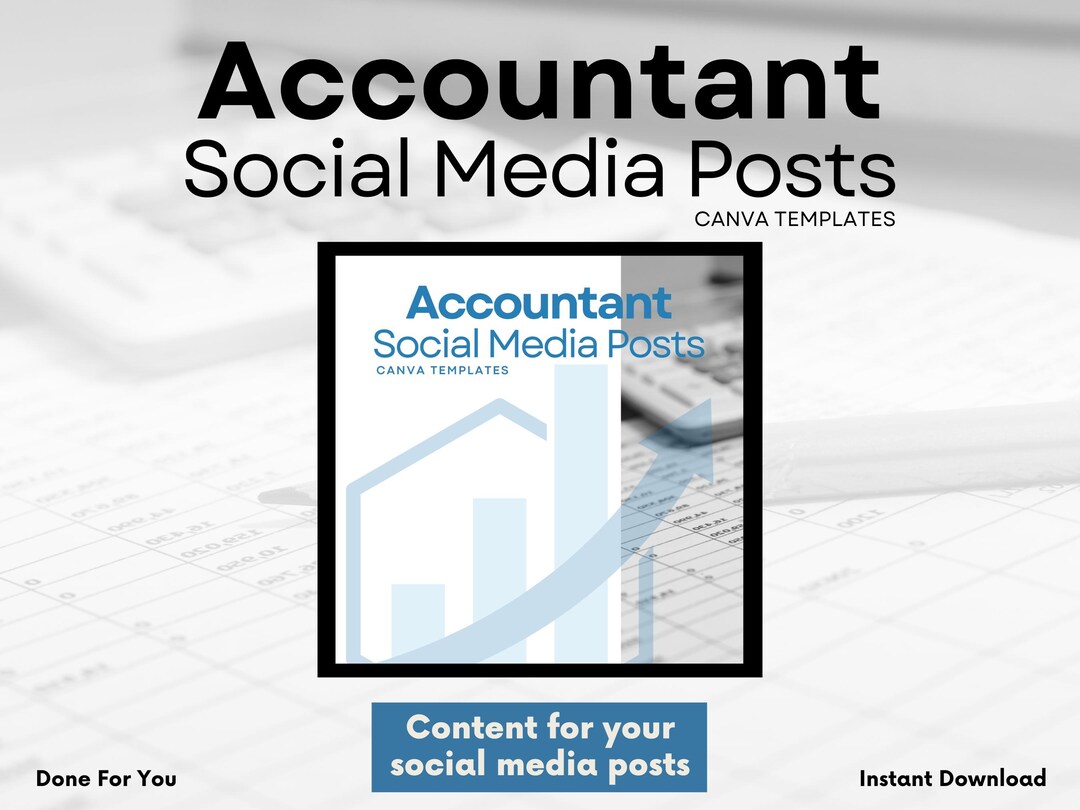 Accountant Instagram Posts Template | Bookkeepers Social Media | CPA ...