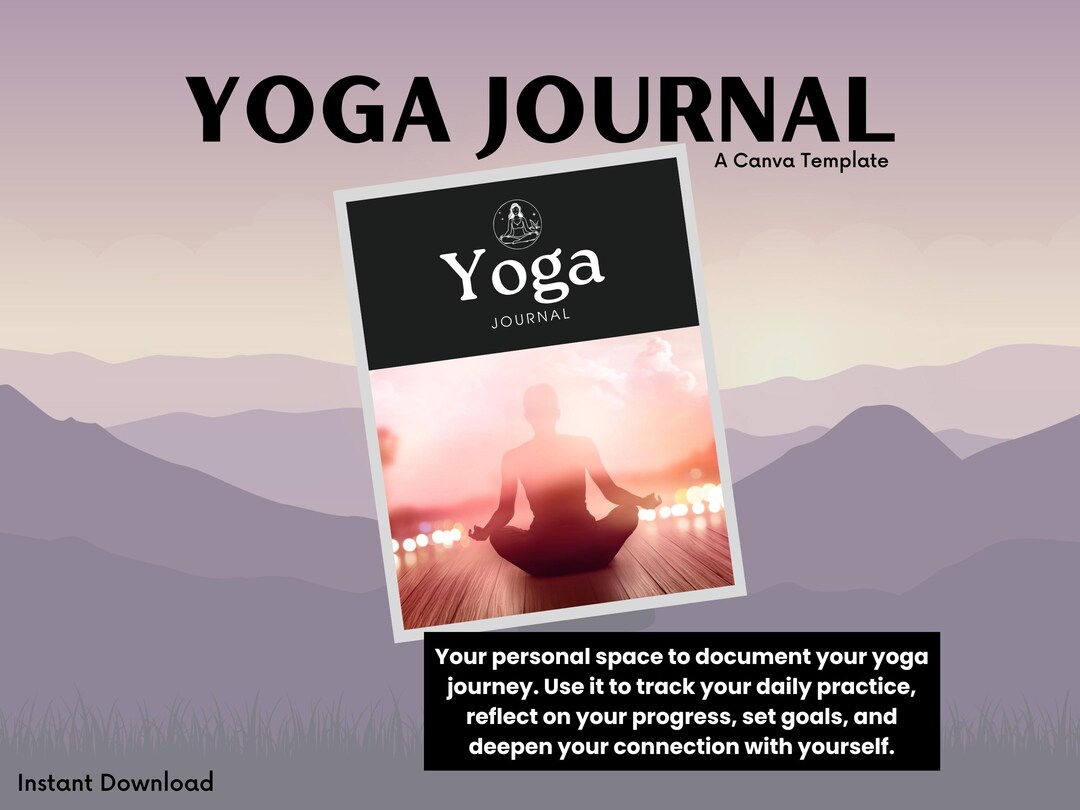 Yoga Journal | Yoga Poses Planner | Daily Reflection | Monthly Planner ...