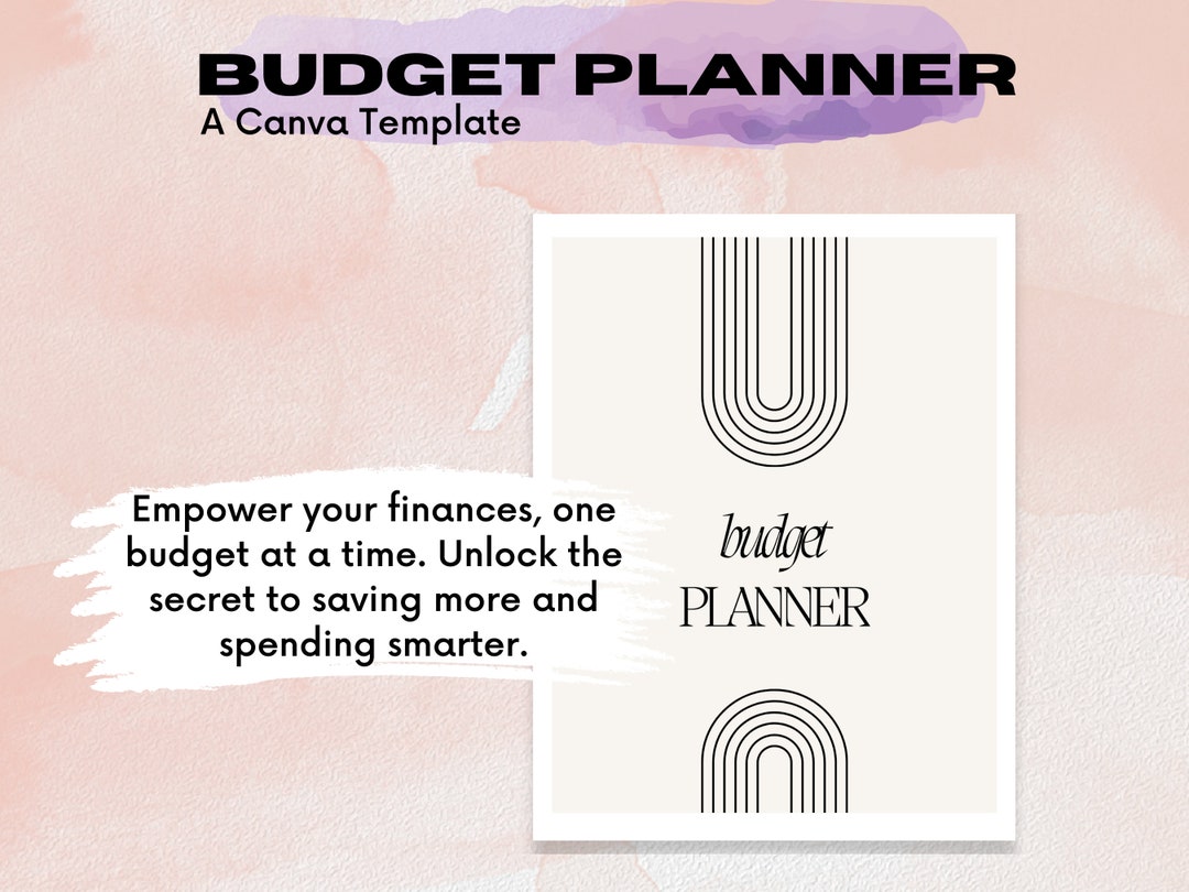 Budget Planner Template for Canva Editable Financial Money Handling - Etsy