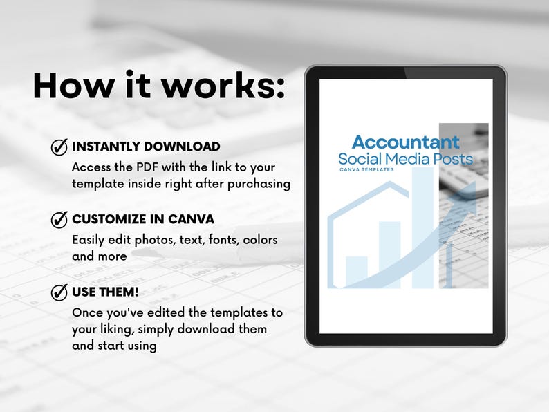 Accountant Instagram Posts Template | Bookkeepers Social Media | CPA ...