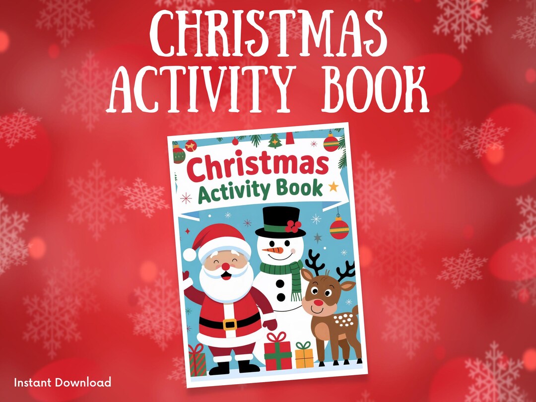 Christmas Activity Book Printable PDF Digital Download Activity Pages ...