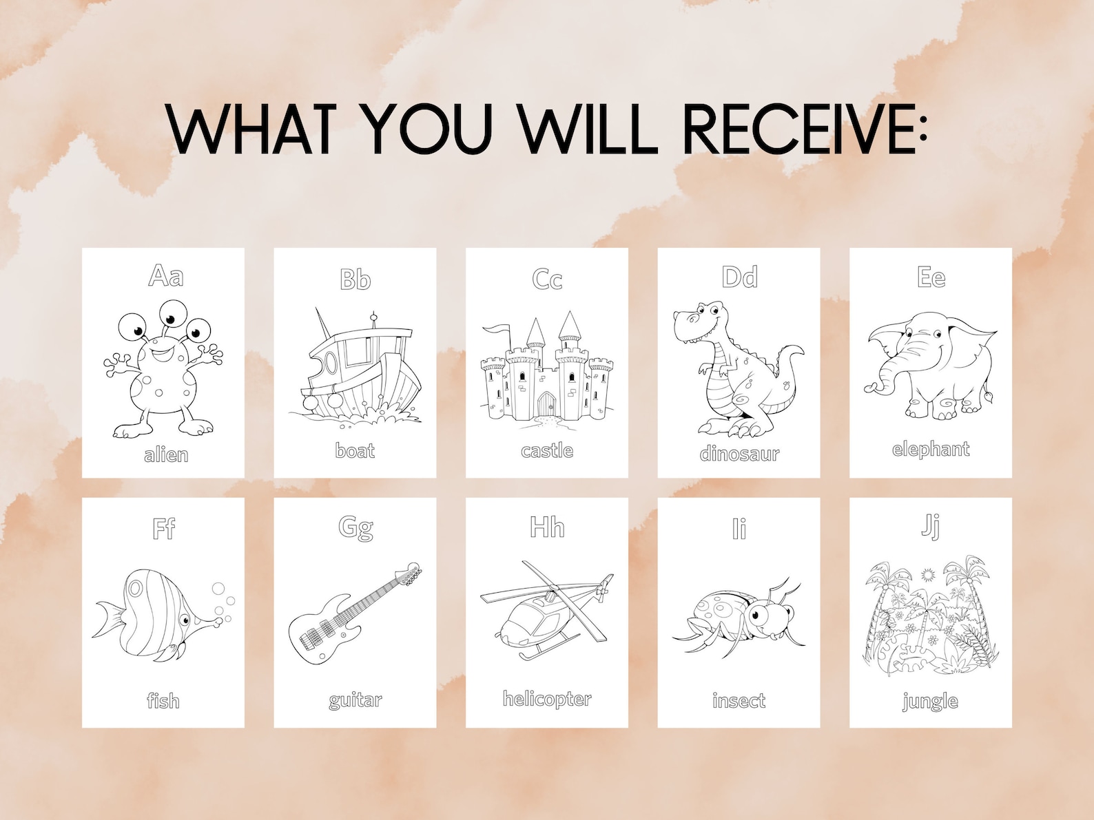 ABC Easy Coloring Pages for Kids | Preschoolers Coloring Book ...