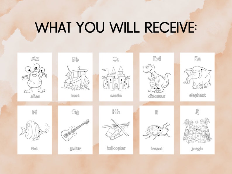 ABC Easy Coloring Pages for Kids | Preschoolers Coloring Book ...