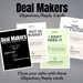 Deal Makers Sales Cards Template for Canva Editable Business - Etsy