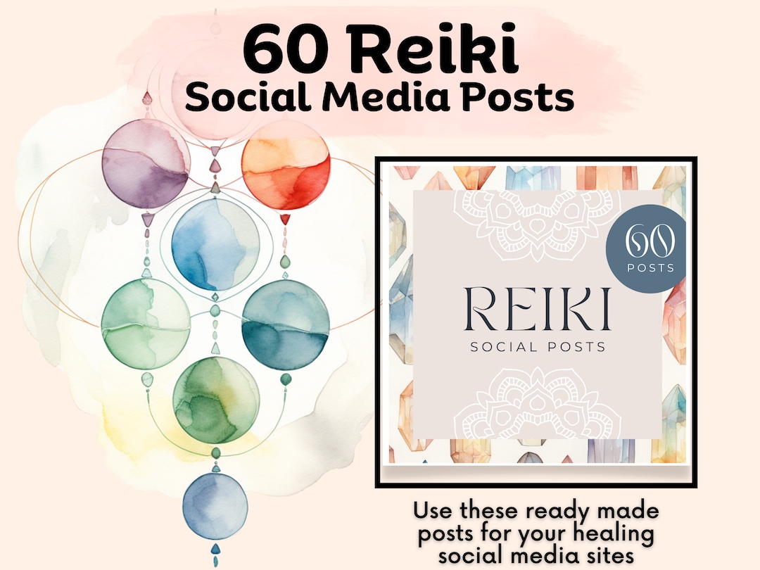 Reiki Social Media Posts Instagram Template for Canva Editable the ...