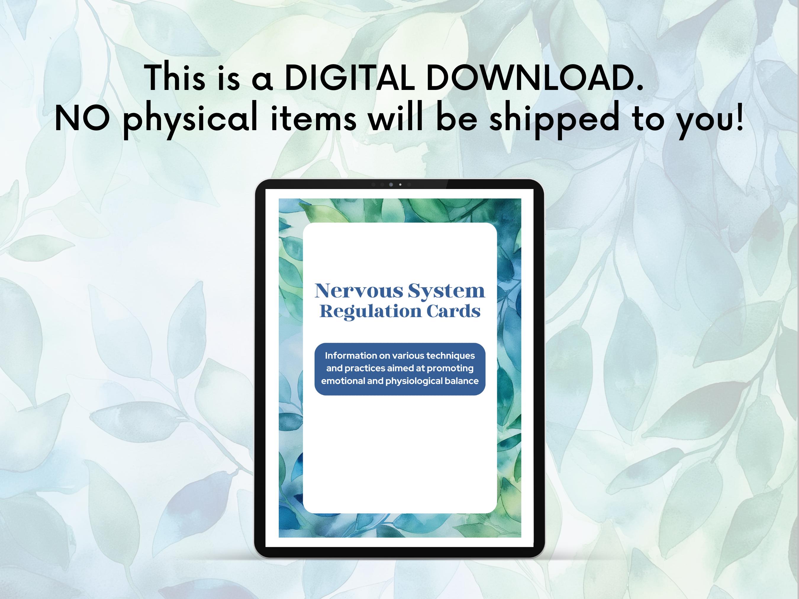 30 Nervous System Regulation Cards | Emotional Communication | Done for ...