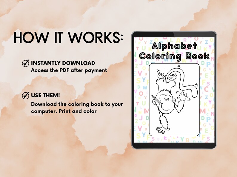 ABC Easy Coloring Pages for Kids | Preschoolers Coloring Book ...