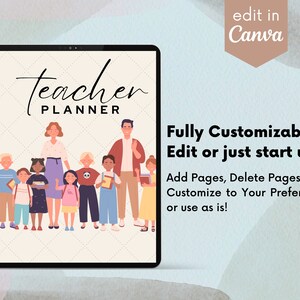Teacher Planner | Canva Template | Lesson Plan Templates | School ...