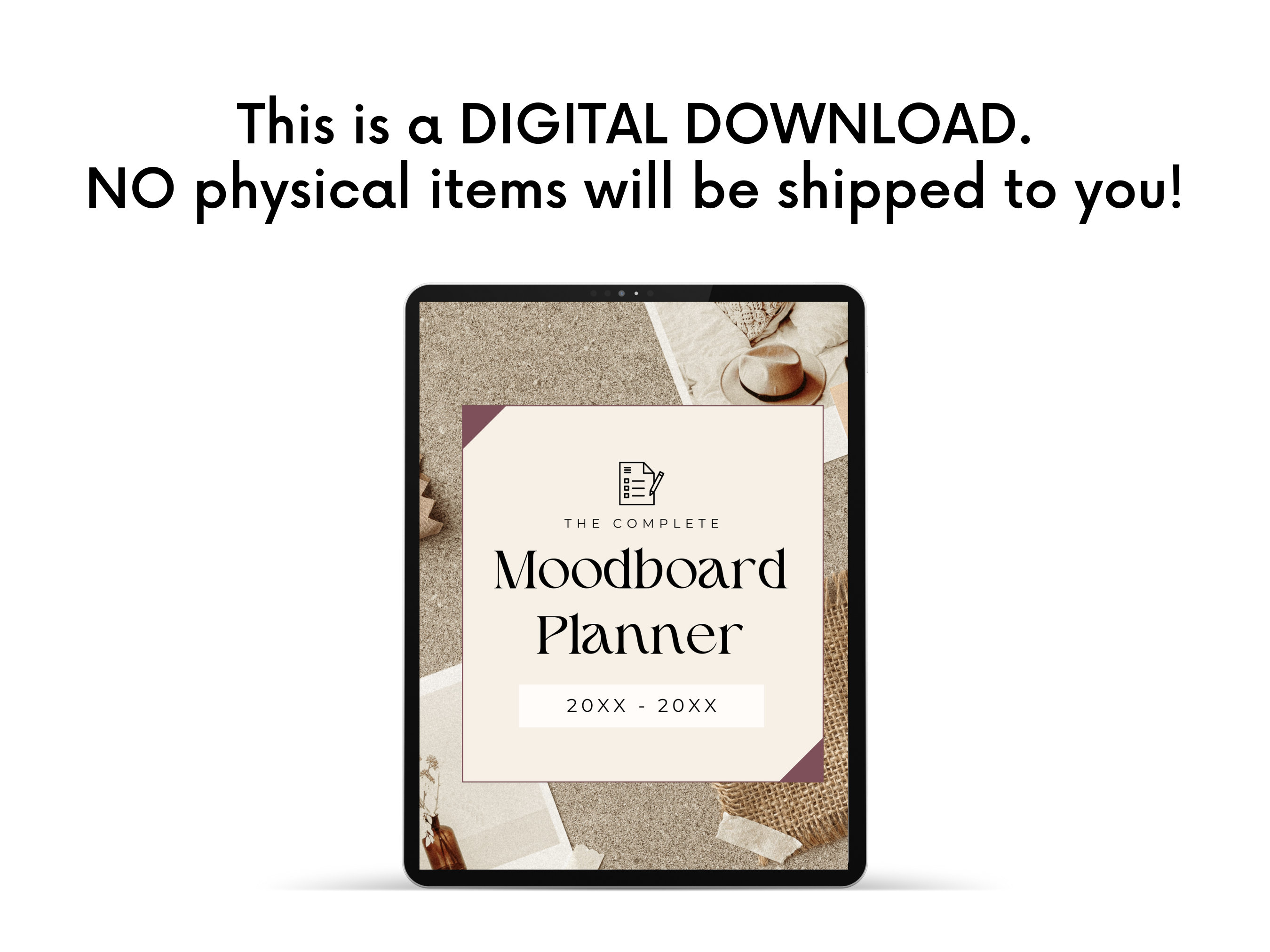 Mood Board Planner Template for Canva Editable - Etsy