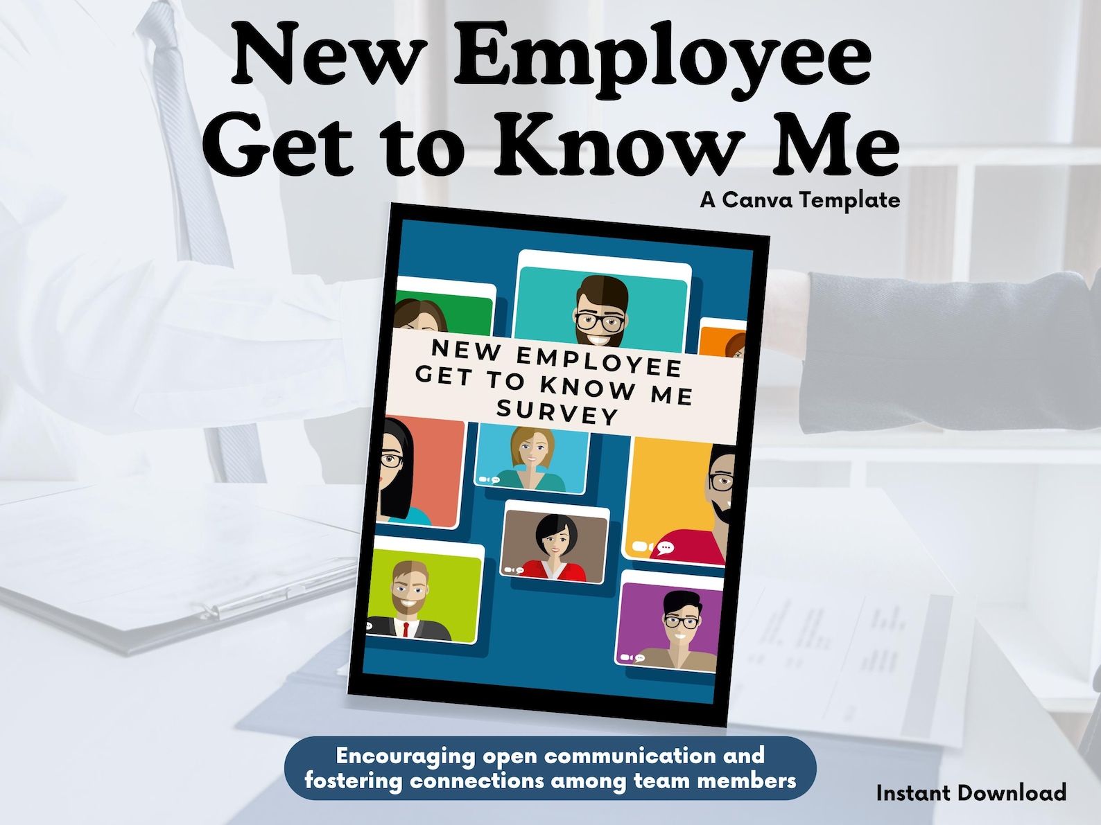 Get to Know Me New Employee | Editable Team Survey | Team Building ...