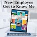 Get to Know Me New Employee | Editable Team Survey | Team Building ...