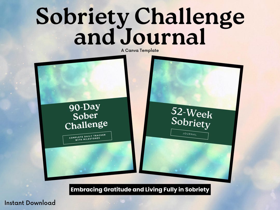 Sober Challenge Sobriety Journal | Mental Health & Recovery | Alcohol ...