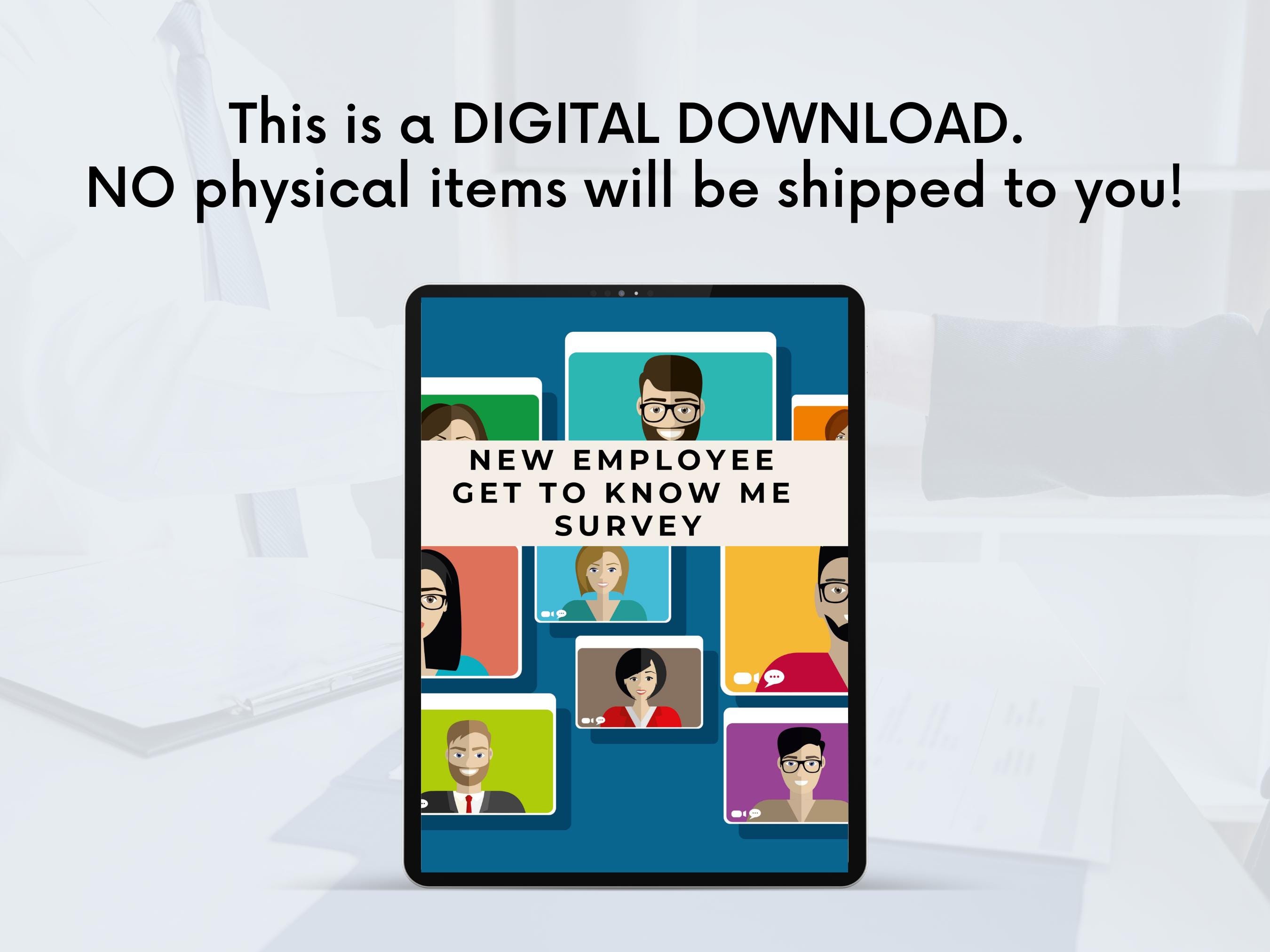 Get to Know Me New Employee | Editable Team Survey | Team Building ...