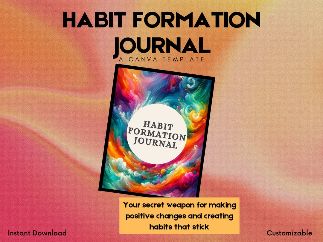 Habit Formation Journal | Habit Routine | Personal Growth Notebook ...