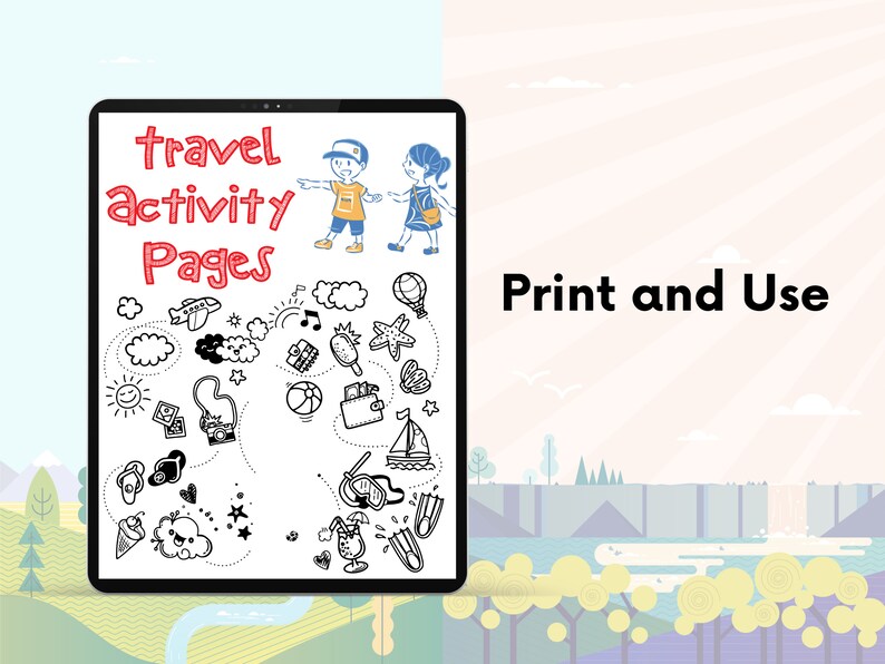 Travel Activity Pages for Children | Entertainment for Kids | Road Trip ...