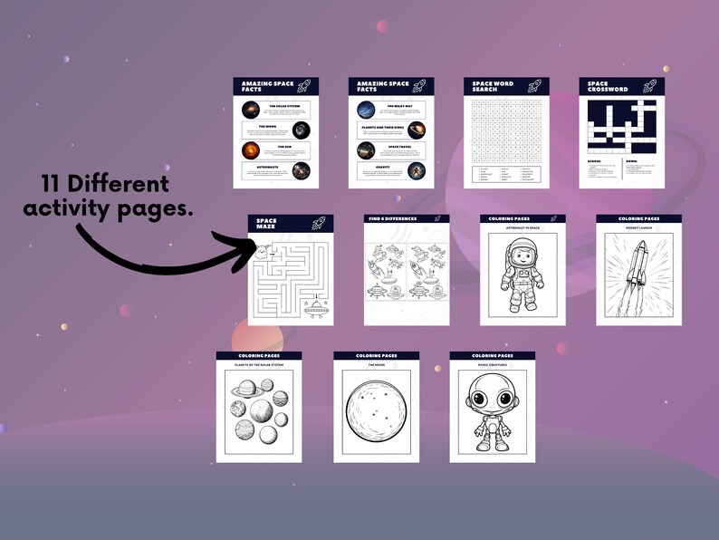 Space Themed Activities | Kids Printable | Educational Activity ...